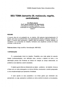 Paper: Modelo editável e completo para Baixar – Biblioteca | Zé Moleza